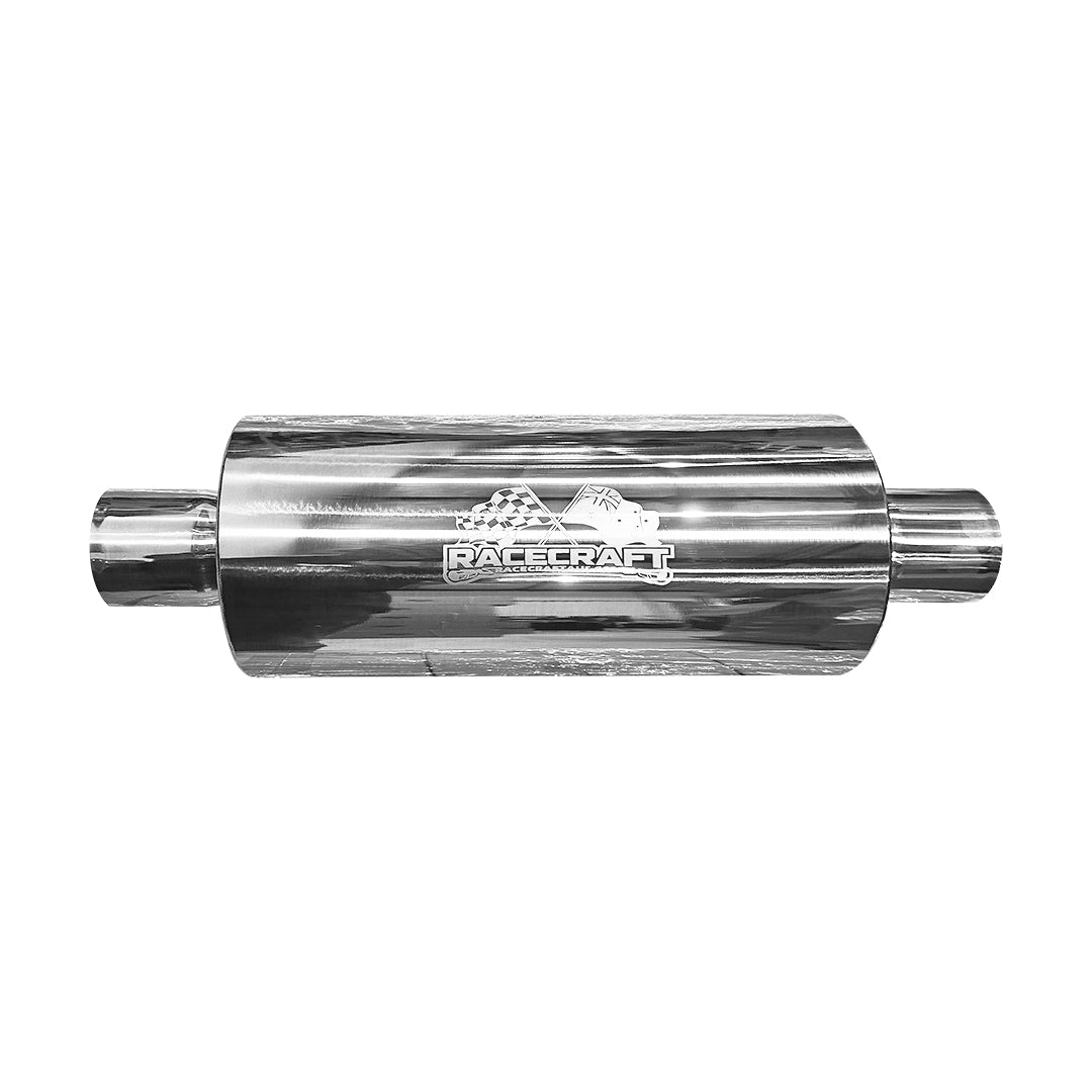 Muffler - Polished Stainless Steel Round Barrel Cannon | RACECRAFT ...